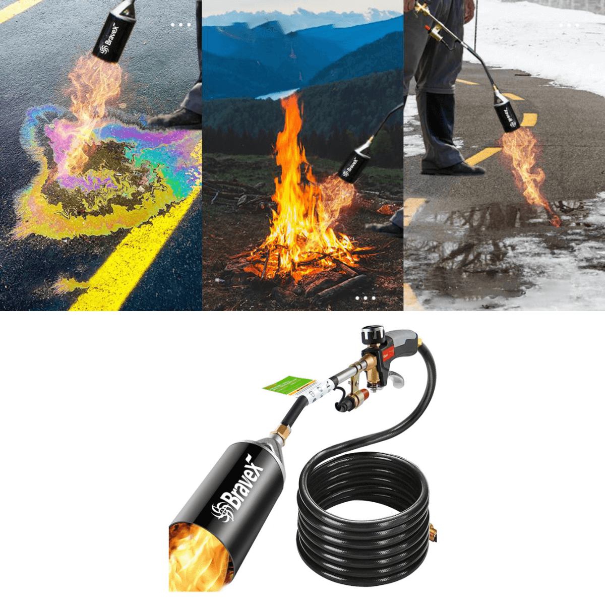 Bravex Propane Torches Weed Burner Roofing Torch for Garden Wood ...